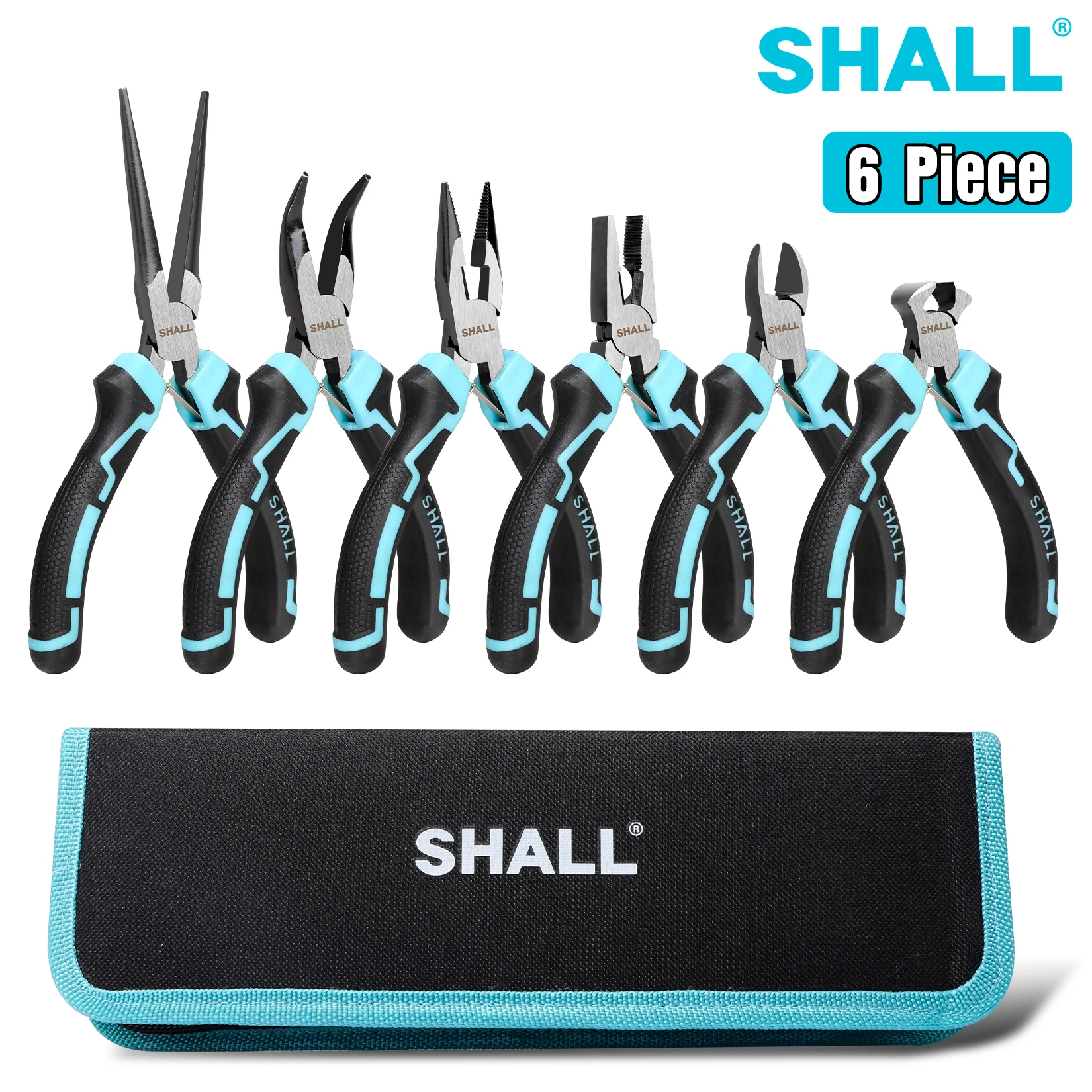 SHALL-Small-Pliers-Tool-Set-6PC-Mini-Pliers-Set-Includes-Needle-Nose ...