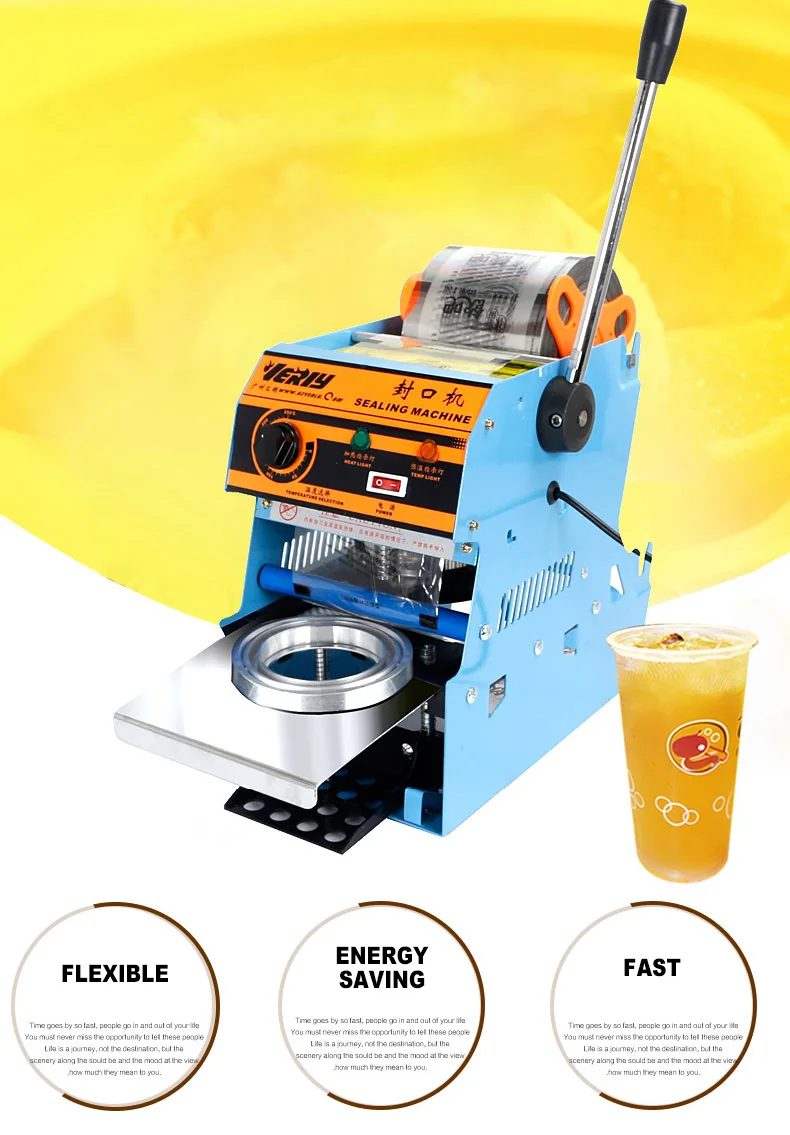 Buy New Plastic Cup Sealing Machine Milk Tea Bubble Tea Sealing Machine ...