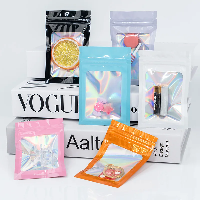 20pcs-Color-Laser-Bag-Thicken-Self-Sealing-Bag-Resealable-Hologram ...