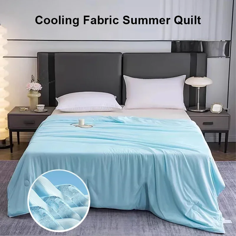 Ice-Silk-Summer-Air-Conditioning-Cooling-Quilt-Comforter-Lightweight ...
