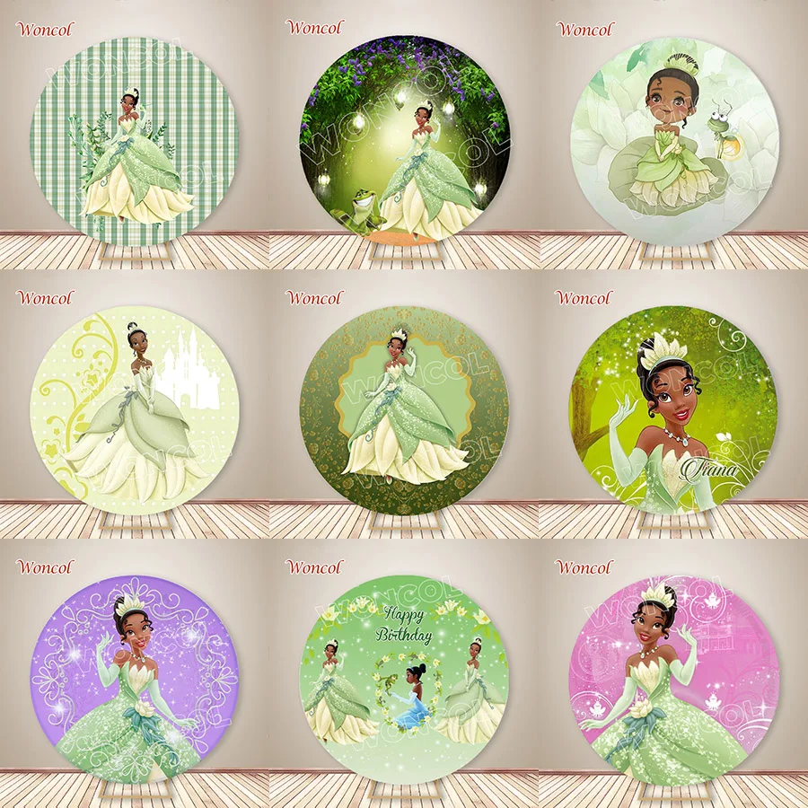 Tiana Round Backdrop Girl Birthday Baby Shower Backdrop Custom The ...