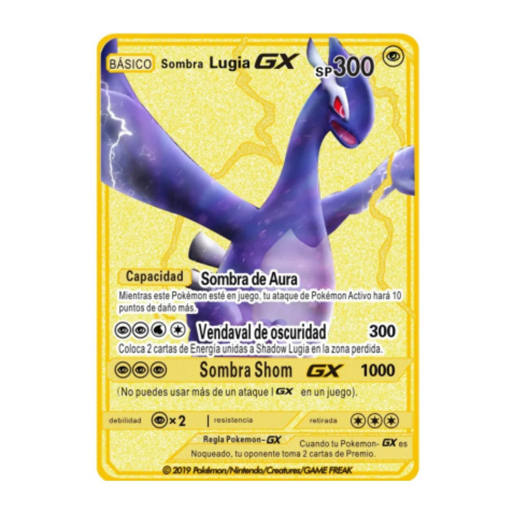 2022Spanish Pokémon Cards Metal Letters Spanish Iron Cards Mewtwo ...