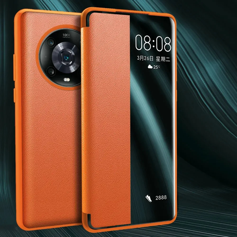 Honor-Magic-6-4-Pro-5-Flip-Case-Skin-Leather-Window-View-Book ...