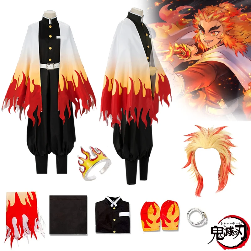 Rengoku Kyoujurou Cosplay Anime Demon Slayer Cosplay Costume Kimetsu No ...