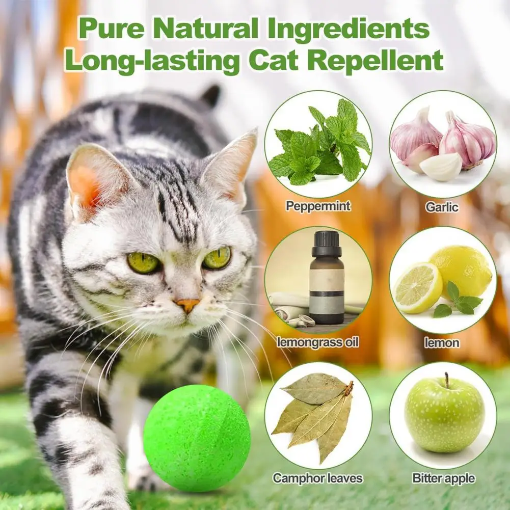 12 Pcs Cat Repellent Balls Aroma Balls with Peppermint Oil Dog ...
