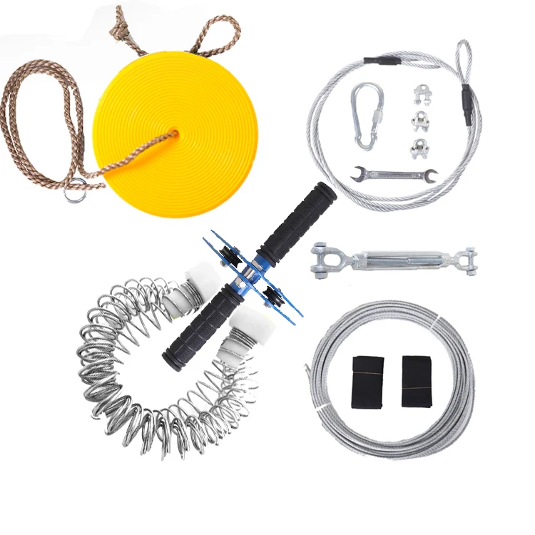 40m-REICIO-Zip-Line-Outdoor-Kit-For-Kids-Zip-Line-Accessories-Includes ...