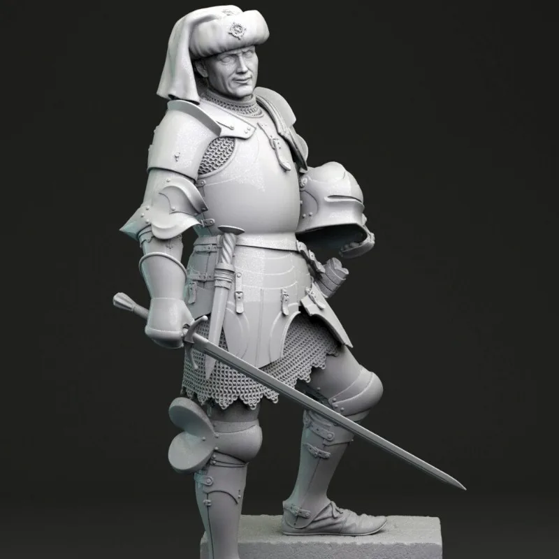75mm-Resin-Figure-Model-Kit-Italian-Condottiere-Commander-Heavy-Armor ...