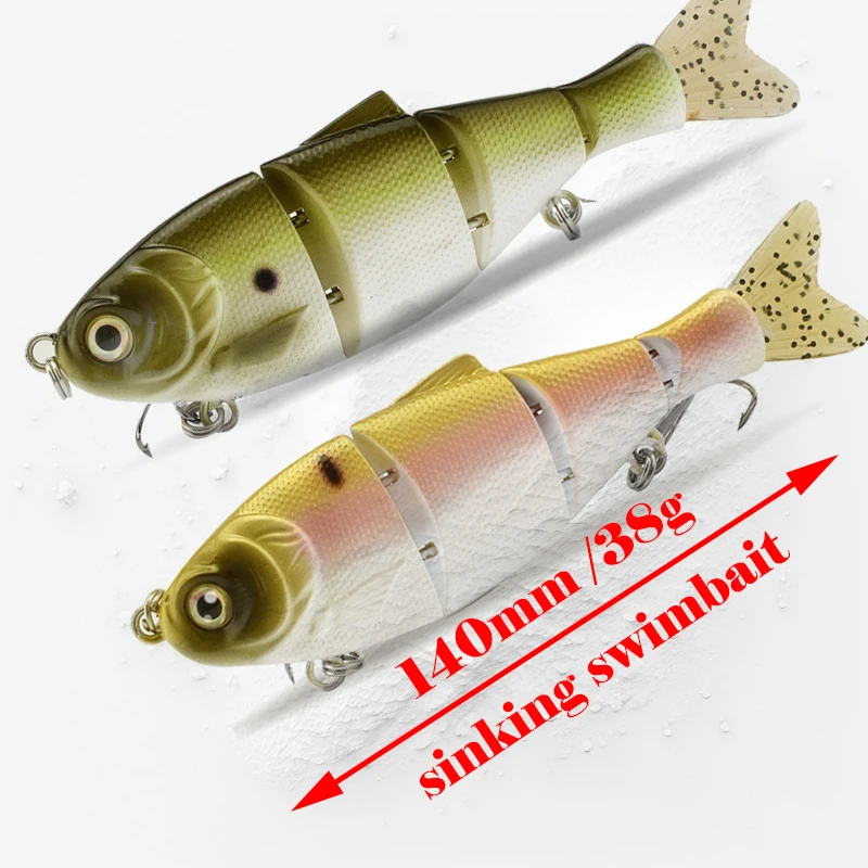 Jointed Swimbait 140mm 38g Hard Bait Bluegill Panfish Swimbait Brush ...
