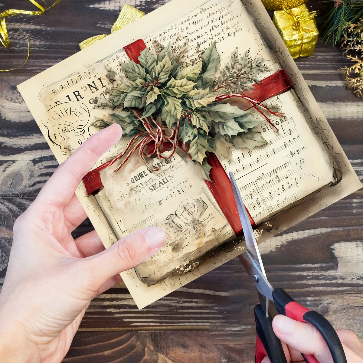 12pcs Vintage Christmas Decorative Paper – Krafts for Fun