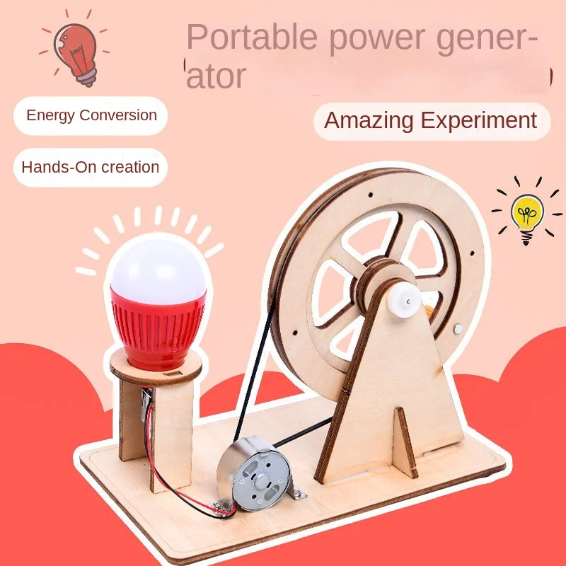 Hand-generator-Electric-Power-Science-Experiment-Diy-Handmade-Material ...
