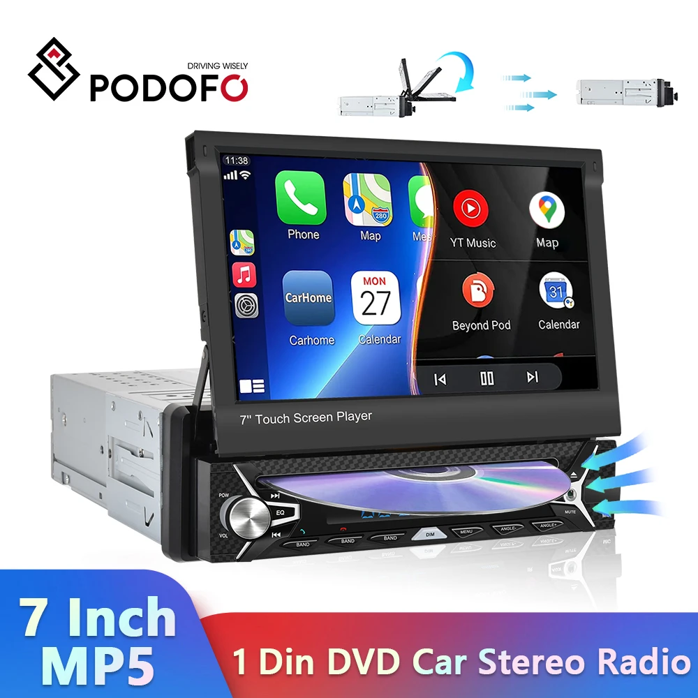 PodoNuremberg-Autoradio stéréo, lecteur MP5, Carplay, Android Auto ...