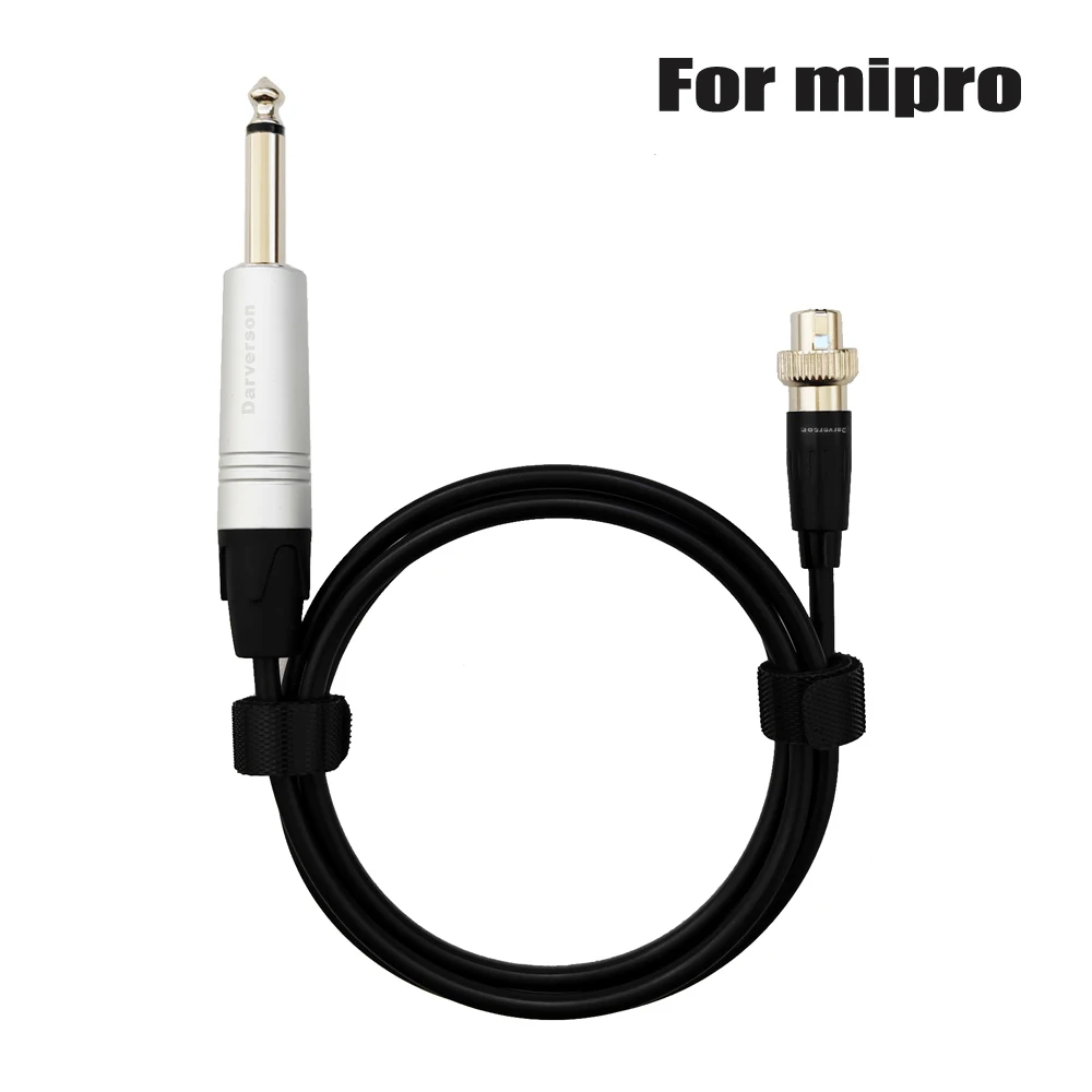 TA4F to 1/4 jack guitar bass instrument cable for mipro transmitter ...