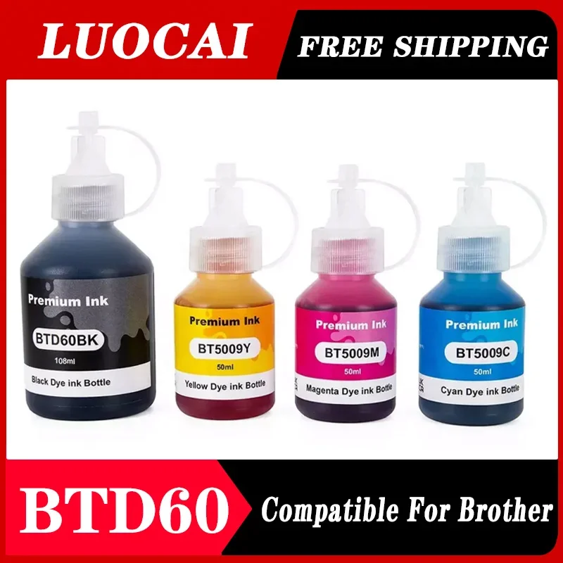 BTD60-For-Brother-BTD60BK-BTD60-BT5000-5001-5009-Refillable-Dye-Ink-Fit ...