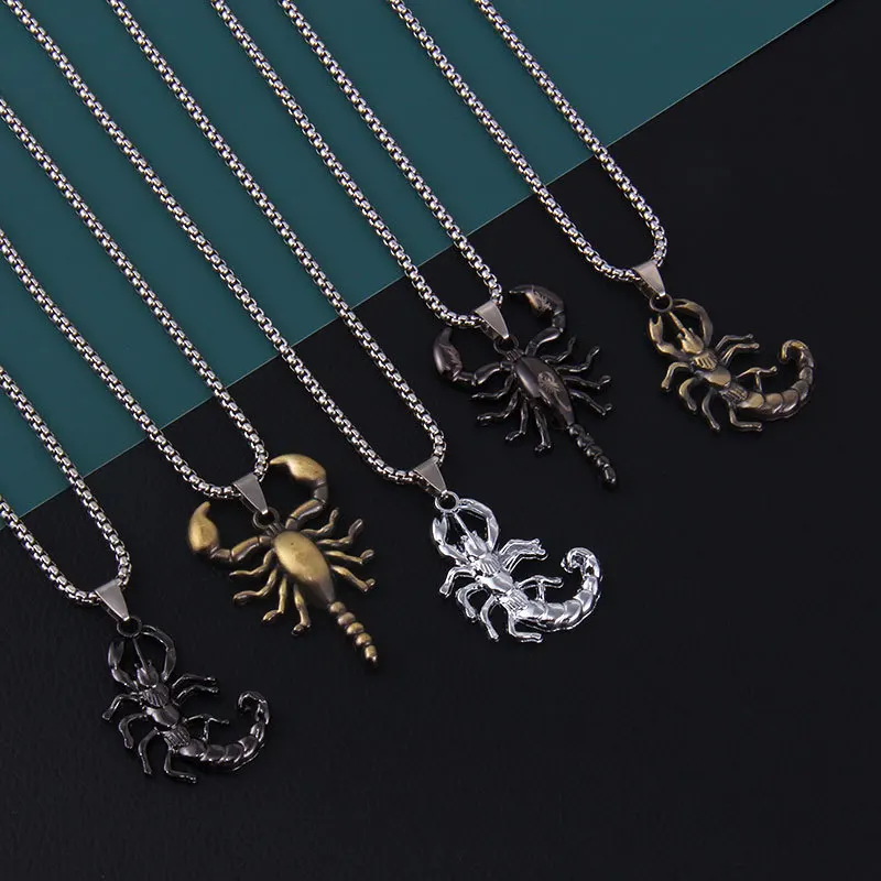 Fashion-Men-s-Scorpion-Chain-Necklace-Animal-Scorpion-Jewelry-Gold ...