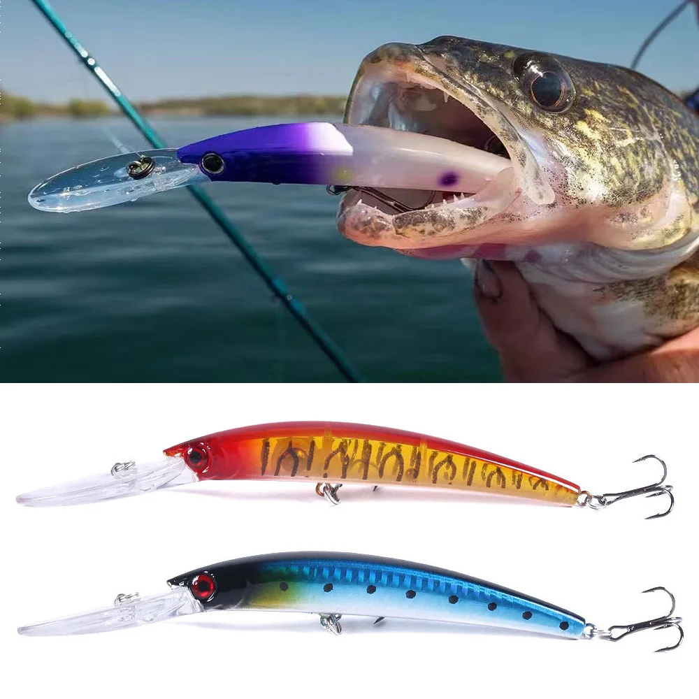 15cm-15g-Crystal-Minnow-Walleye-Fishing-Lure-3D-Deep-Diving-Shadow-Cranbait-Wobblers-Bait-for ...