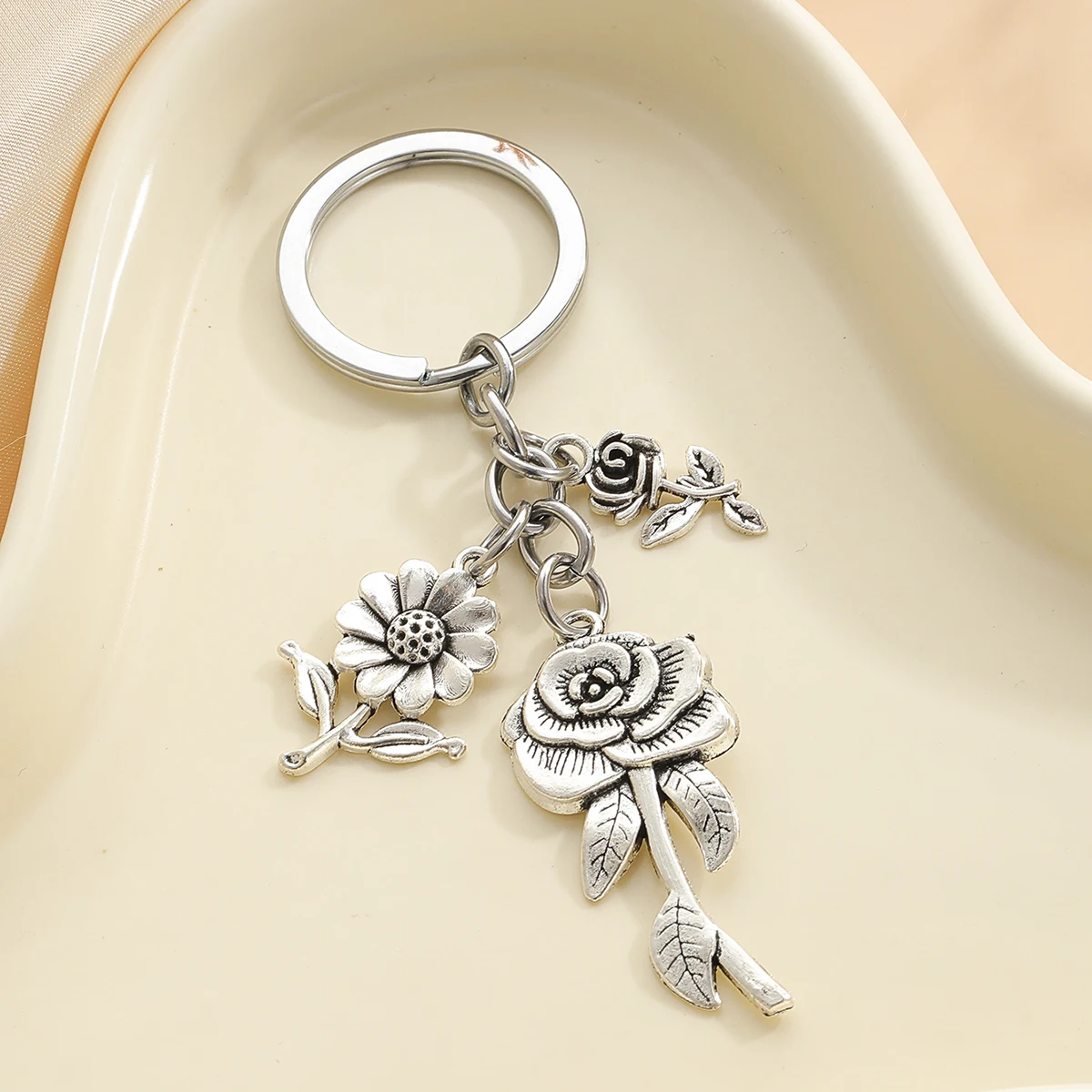 20pcs Flower Charm Keychain - AliExpress 36