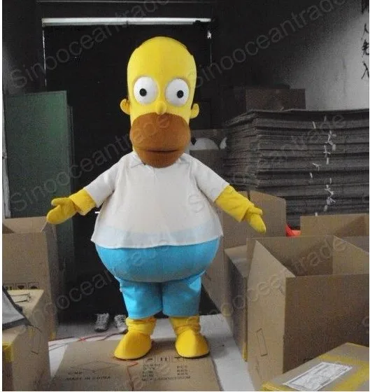 New-Adult-Character-Simpson-Mascot-Costume-Halloween-Christmas-Dress ...