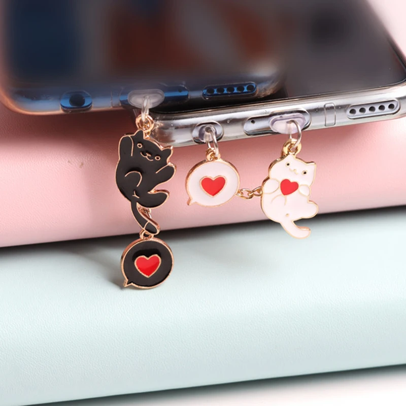 Cat-Heart-Dust-Plug-Charm-Kawaii-Charge-Port-Plug-For-iPhone-Anti-Dust ...