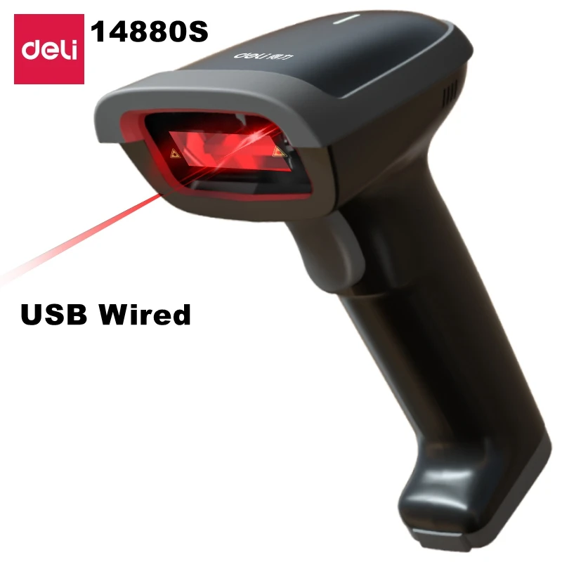 Deli-14880S-Wired-14881S-Wireless-Bar-Code-Scanner-USB-Barcode-Scanner ...