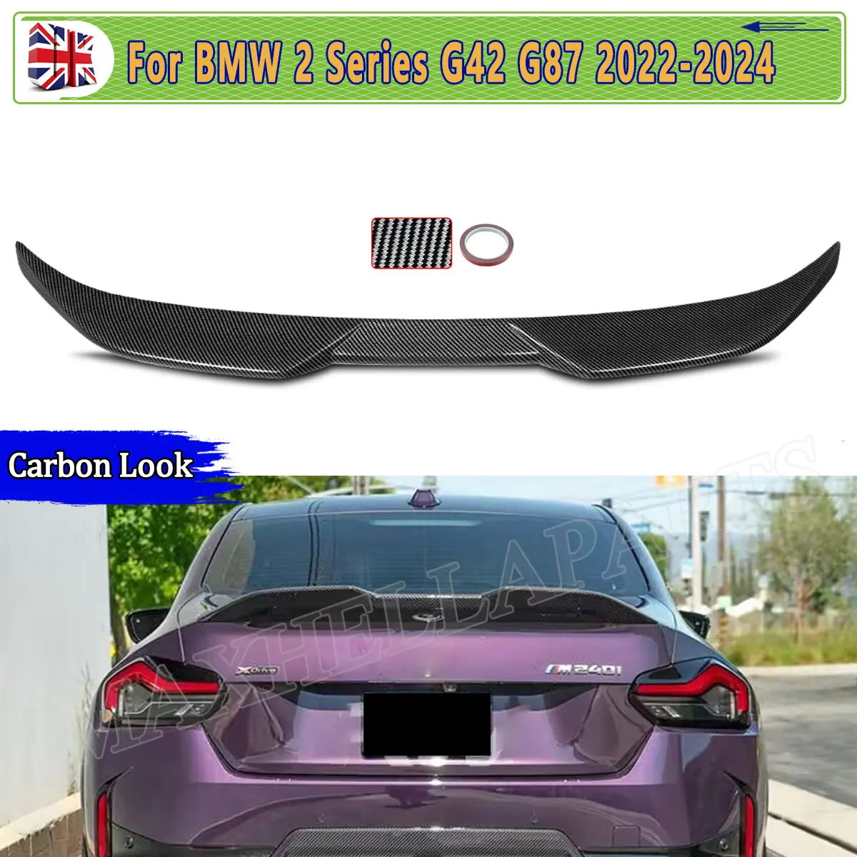 FOR BMW 2 SERIES G42 REAR BOOT SPOILER WING M SPORT G87 218i 220i 230i ...