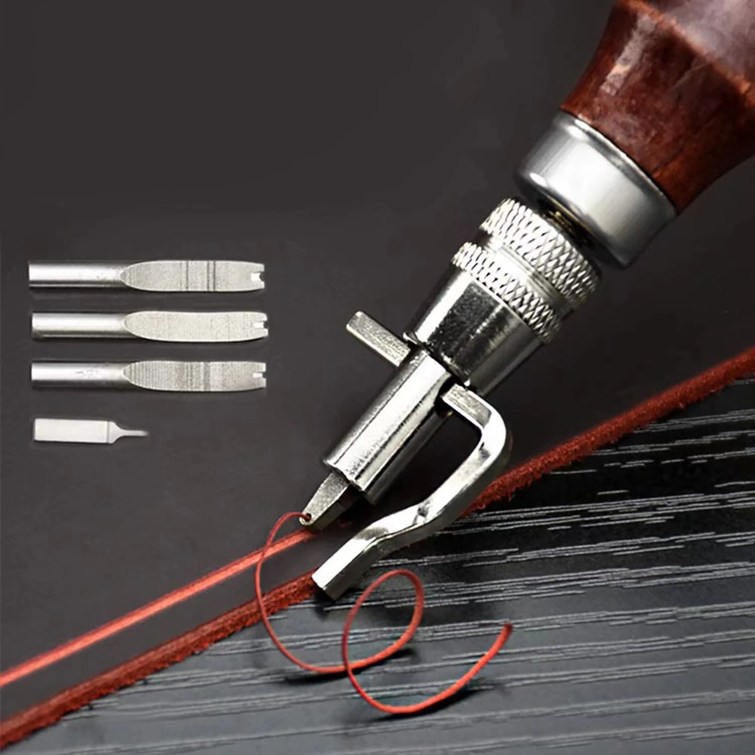 DIY Tools Professional Leathercraft Adjustable Stitching Groover Crease ...