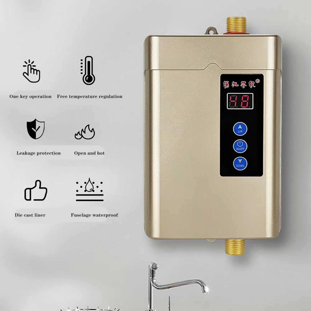 110V-220V-Household-Mini-Electric-WaterHeater-Tankless-Instant-Water ...