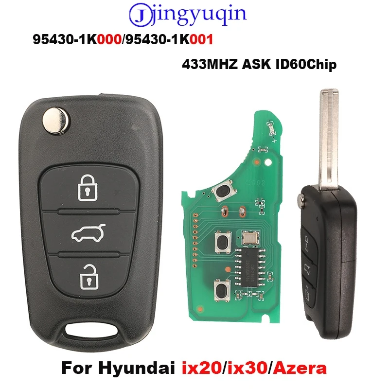 jingyuqin Remote New Car Key Shell Control For Hyundai ix20 ix30 Azera ...