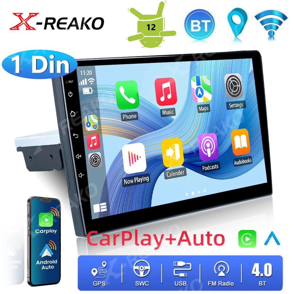 X-REAKO-1DIN-FM-9-Inch-Adjustable-Car-Radio-Android-12-Touch-Screen-Car ...