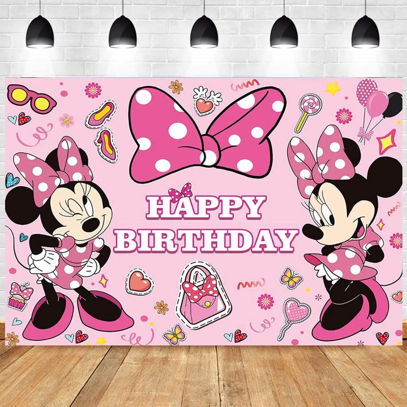 Minnie Mouse Pink Birthday Wallpaper