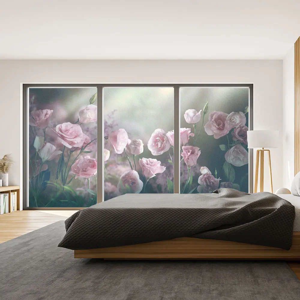 Glue-Free-Electrostatic-Pretty-Rose-Pattern-Privacy-Glass-Window ...