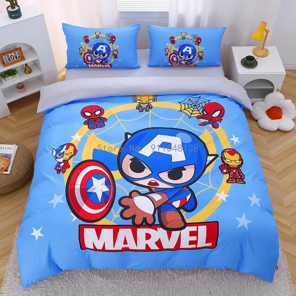 The-Avengers-Captain-America-Bedding-Set-Sheet-Pillowcase-Single-Twin ...