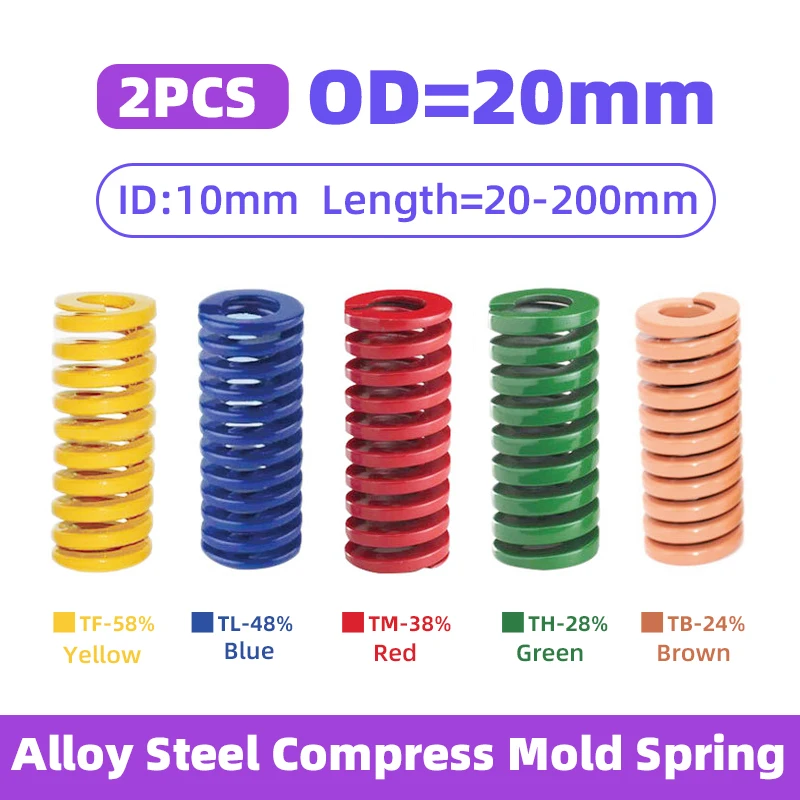 Creamily 2PCS Die Springs Loading Spiral Stamping Compression Mould ...