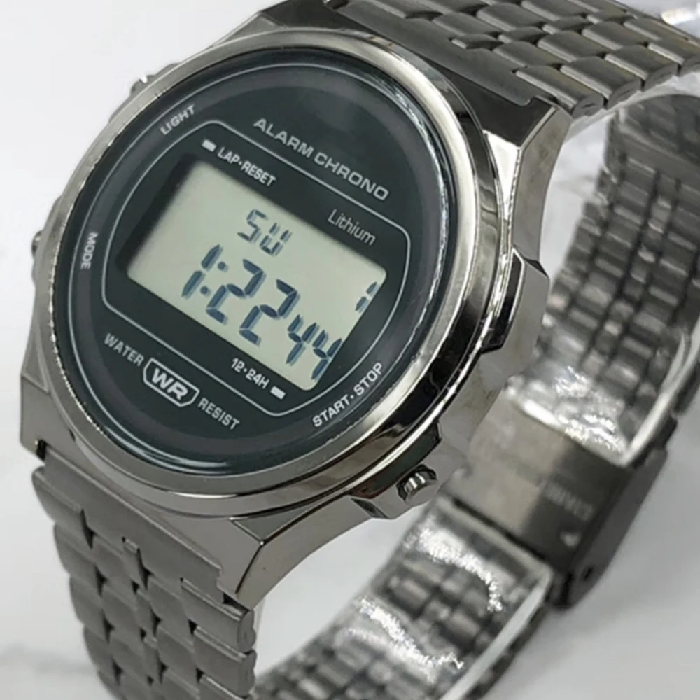 Electronic-LED-Digtal-Watch-Women-Watches-Steel-Strap-Men-Wristwatches ...