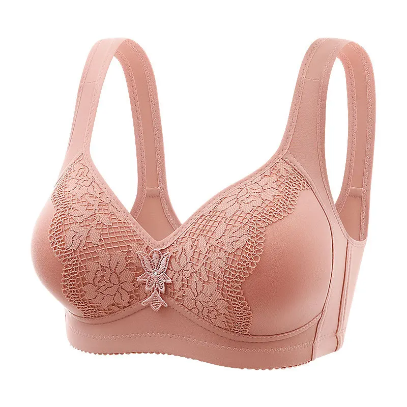 Women-36-46-B-C-Pink-Push-Up-Bras-for-Women-Gathering-Wide-Strap ...