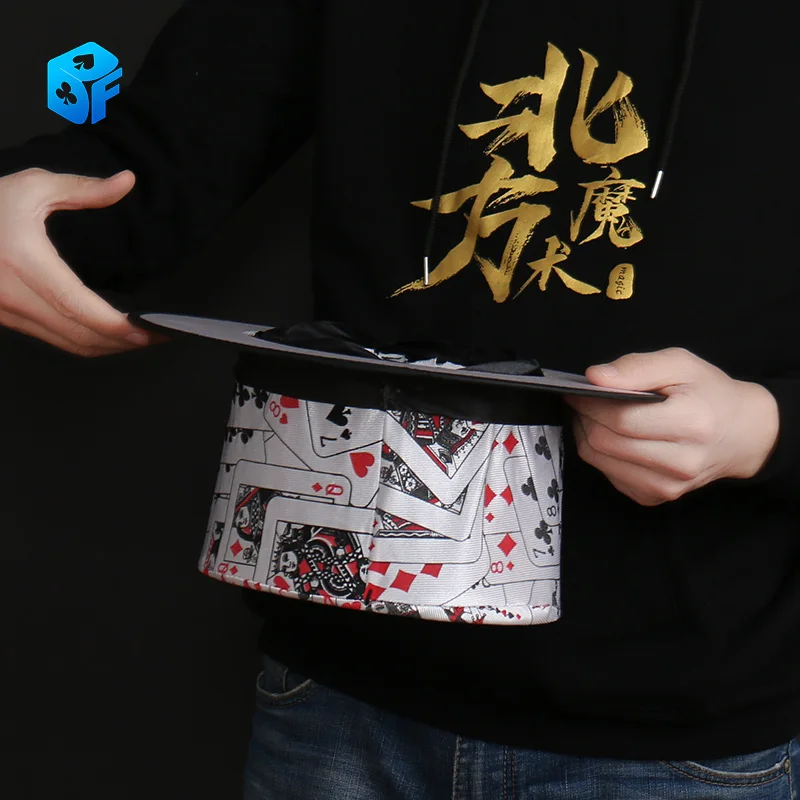 Folding-Top-Hat-Magic-Trick-Costume-Accessory-Stage-Prop-Magician-s-Hat ...