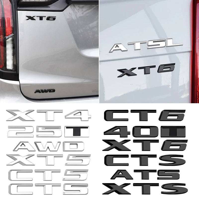 ABS Rear Tail Trunk Emblem Car Letter Logo Fender Side Stickers For ...