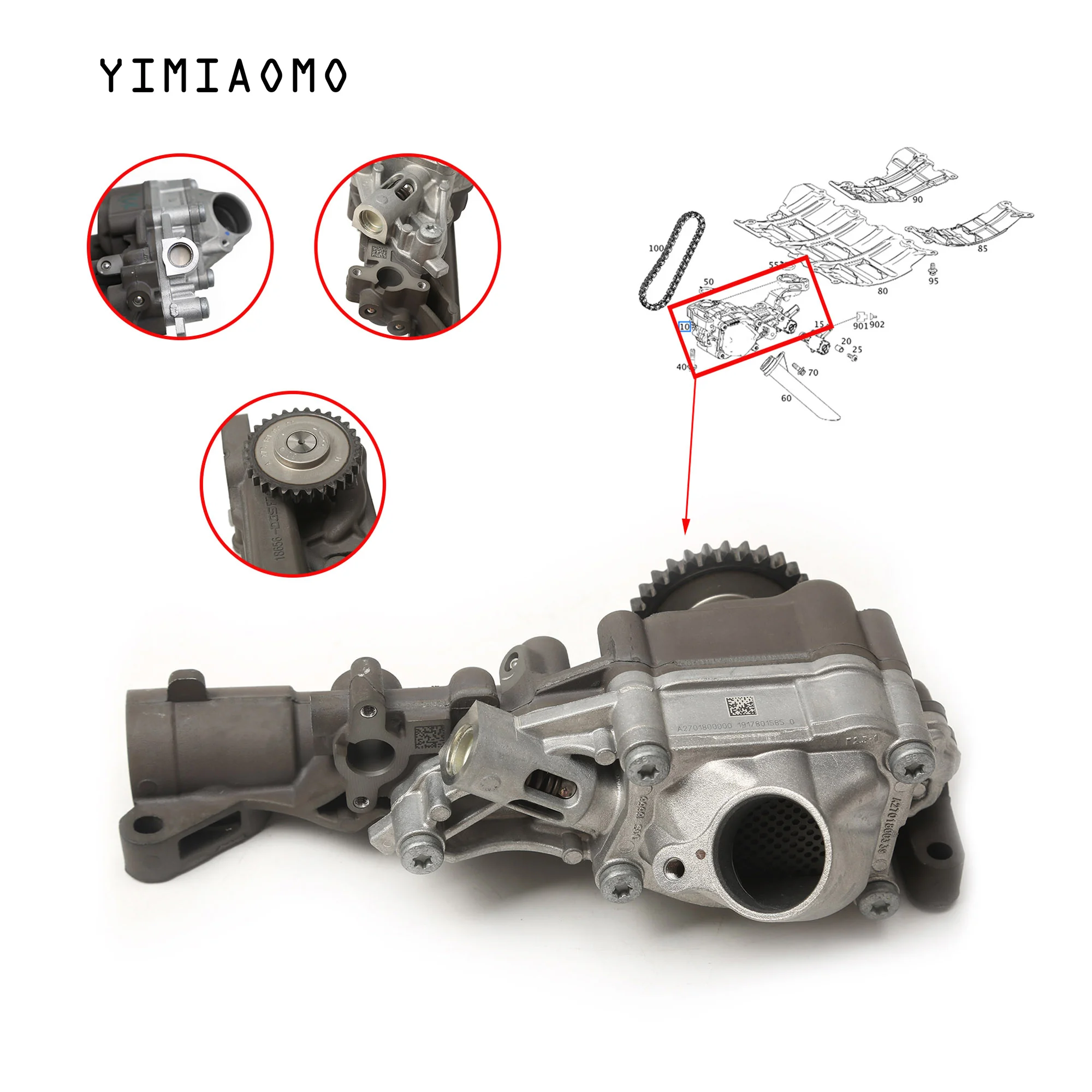 Bomba-de-leo-Do-Motor-Para-Mercedes-Benz-W176-A2701800000-2013-2018 ...