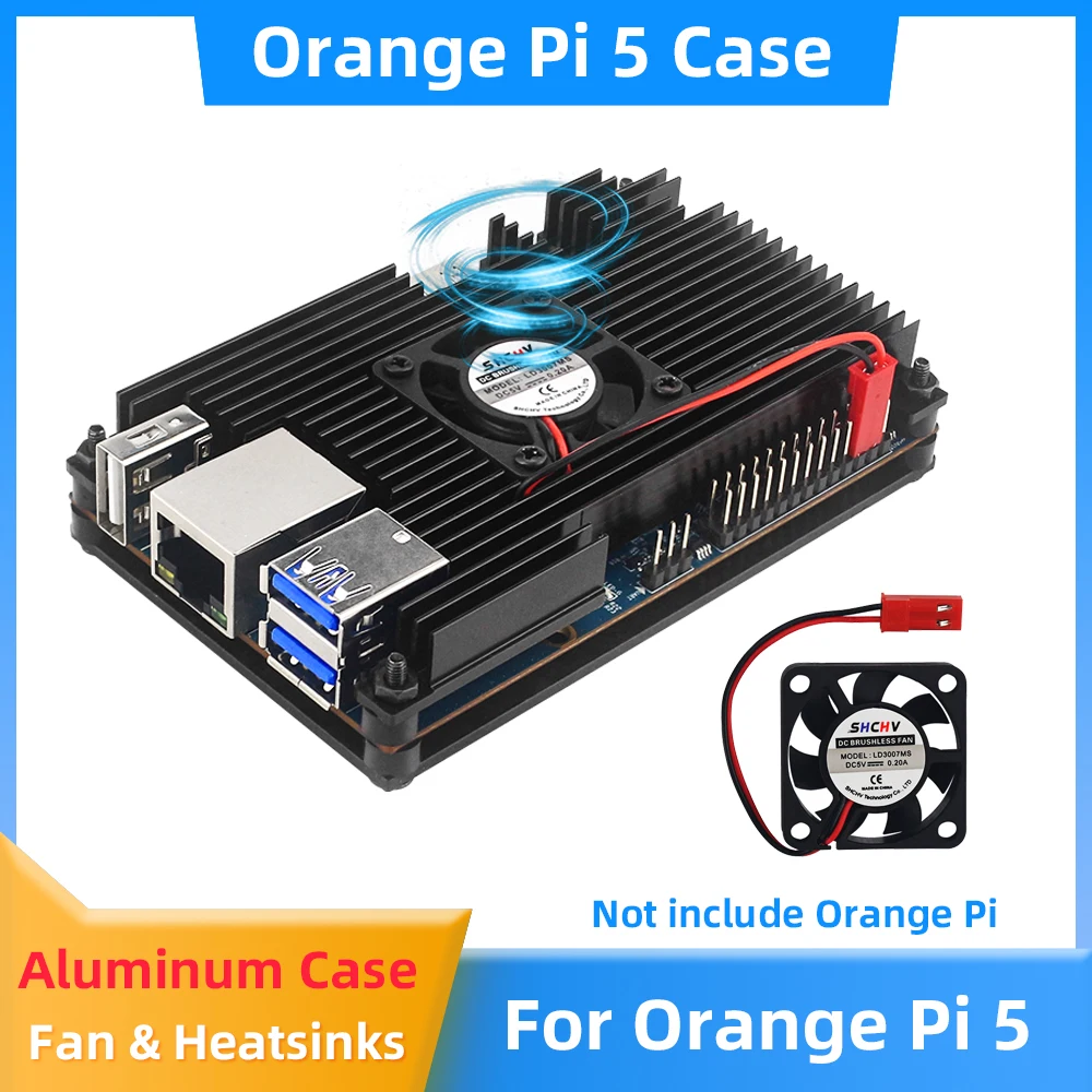 Orange Pi 3 Aluminum Case | Aluminum Cooling Radiator | Fan Case Orange ...