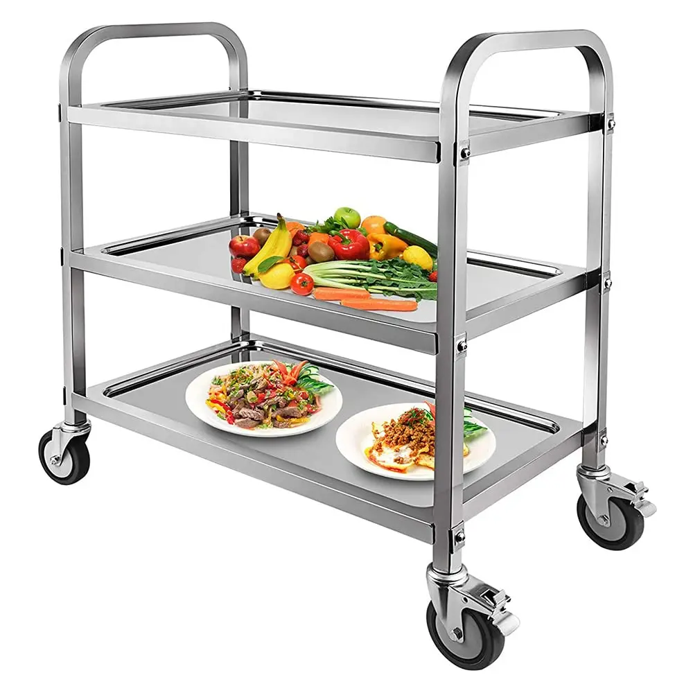 Kitchen-Hotels-Utility-Cart-Square-Tube-3-Tier-Stainless-Steel-Catering ...