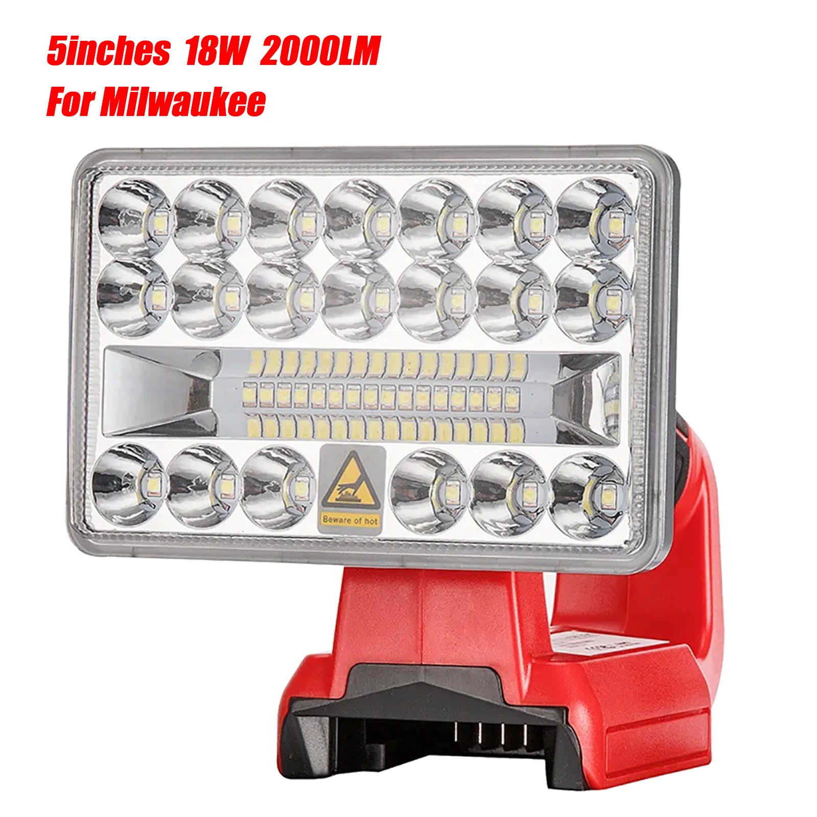 2000LM-18W-LED-Work-Light-for-Milwaukee-18V-Li-ion-Battery-Rechargeable ...