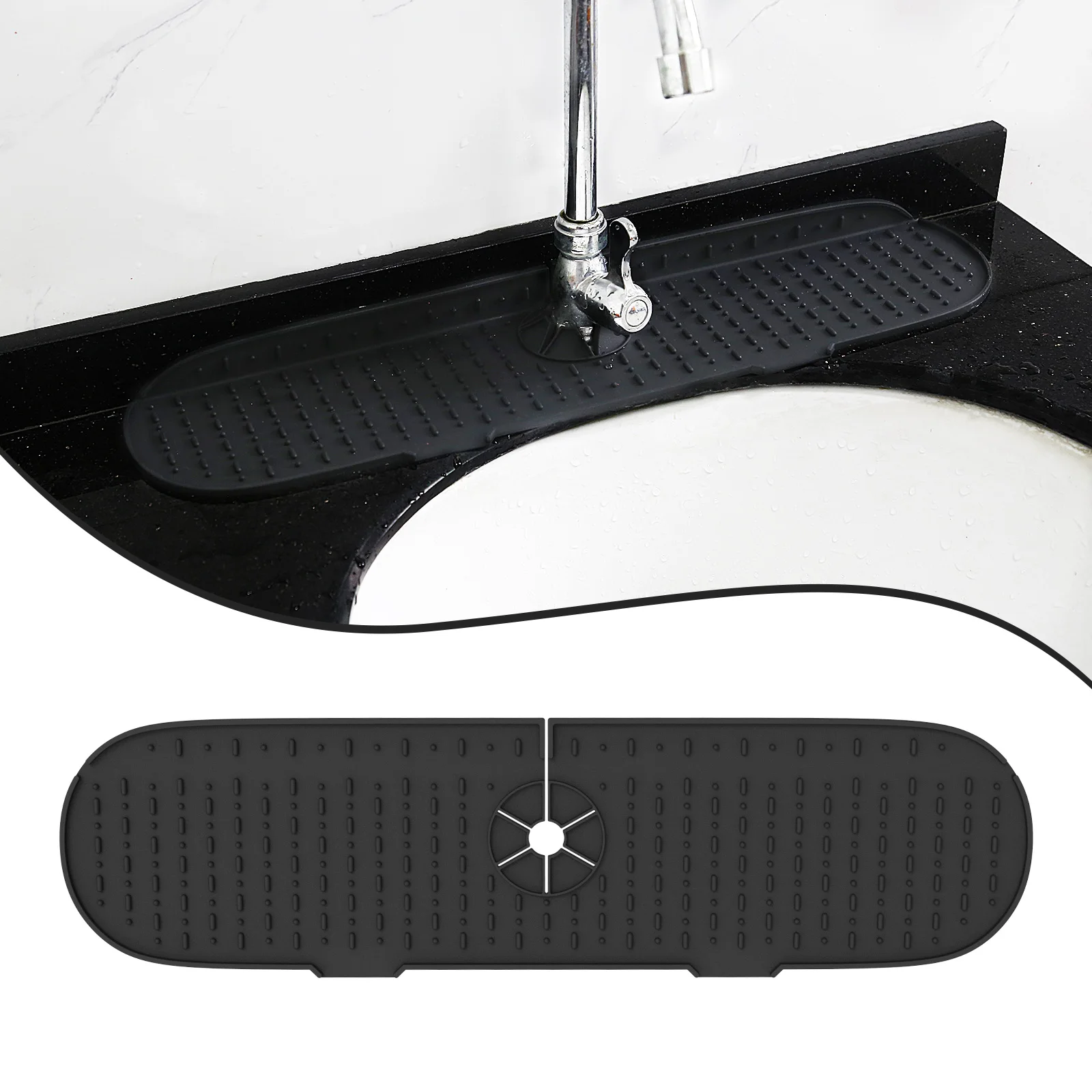 Siliconen-Kraan-Water-Vanger-Mat-Herbruikbare-Gootsteen-Splash-Guard ...