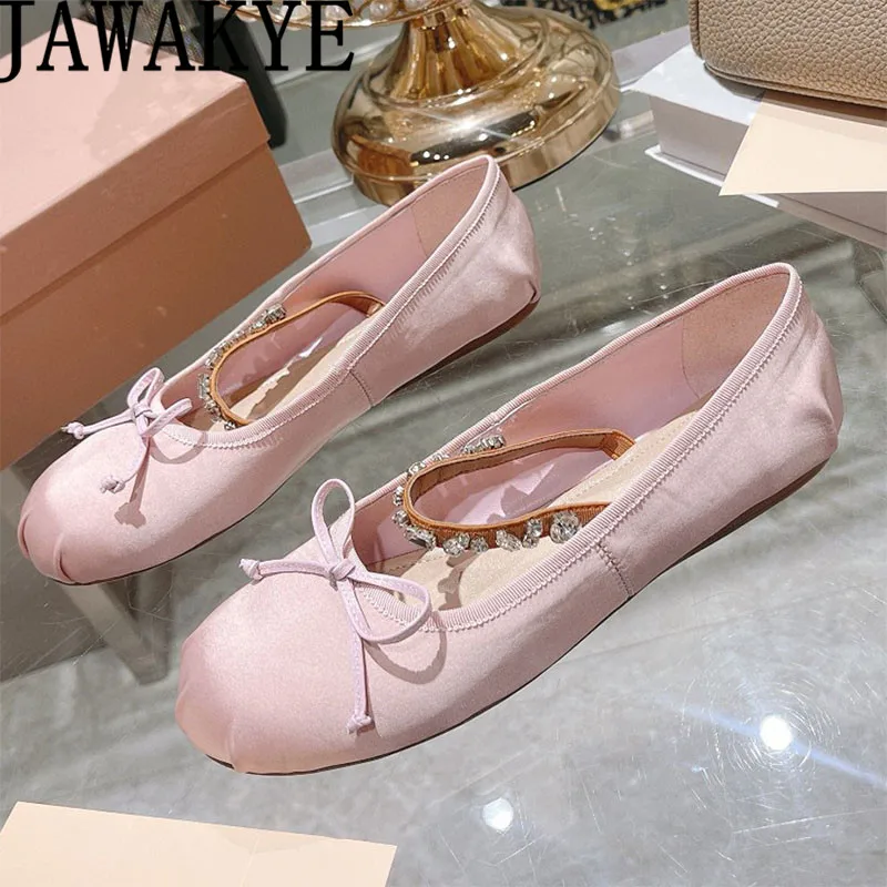 Designer-New-Butterfly-Knot-Ballet-Shoes-Women-Satin-Silk-Bowtie-Flats ...