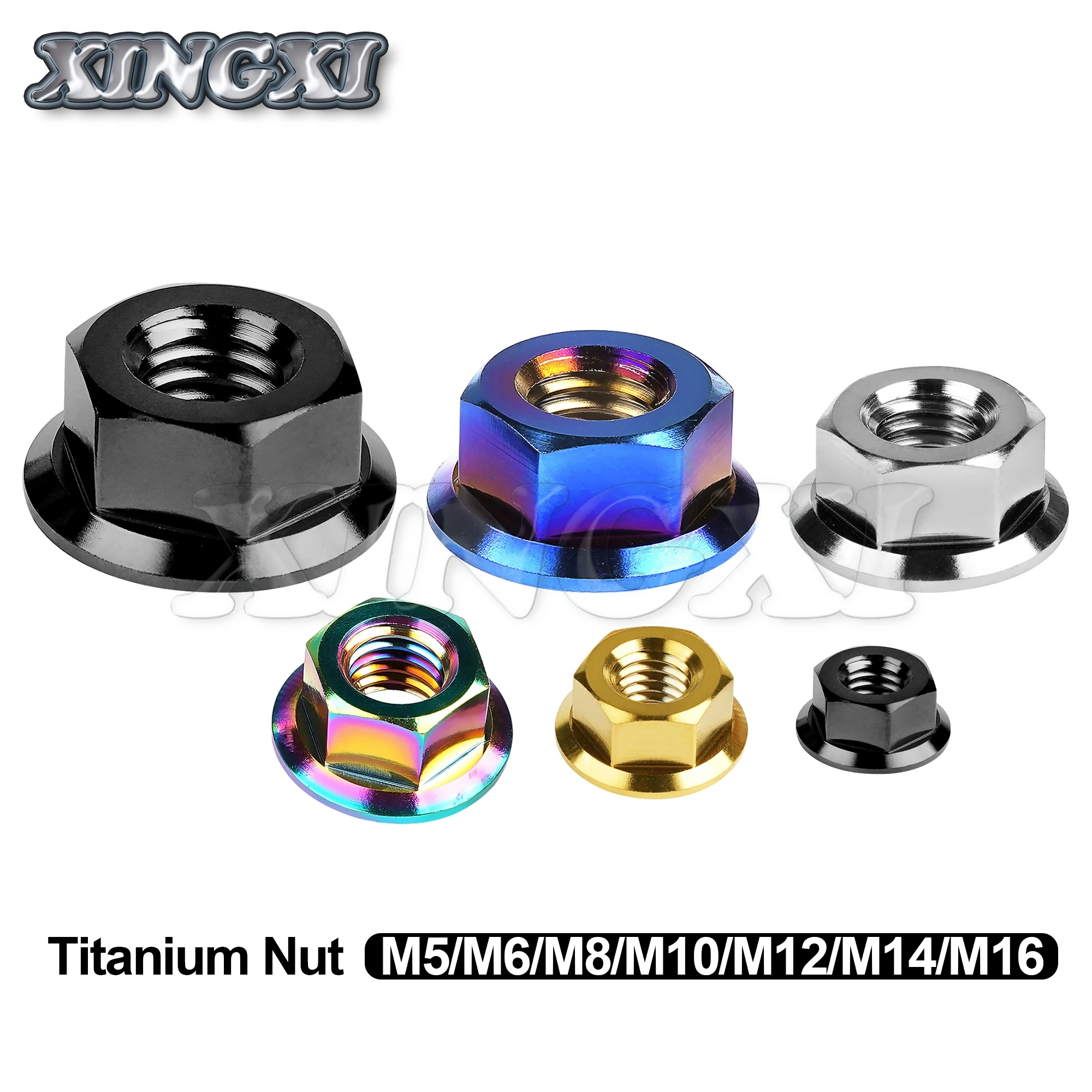 Xingxi-Titanium-Nuts-Ti-M5-M6-M8-M10-M12-M14-M16-Flange-Nut-Screws ...