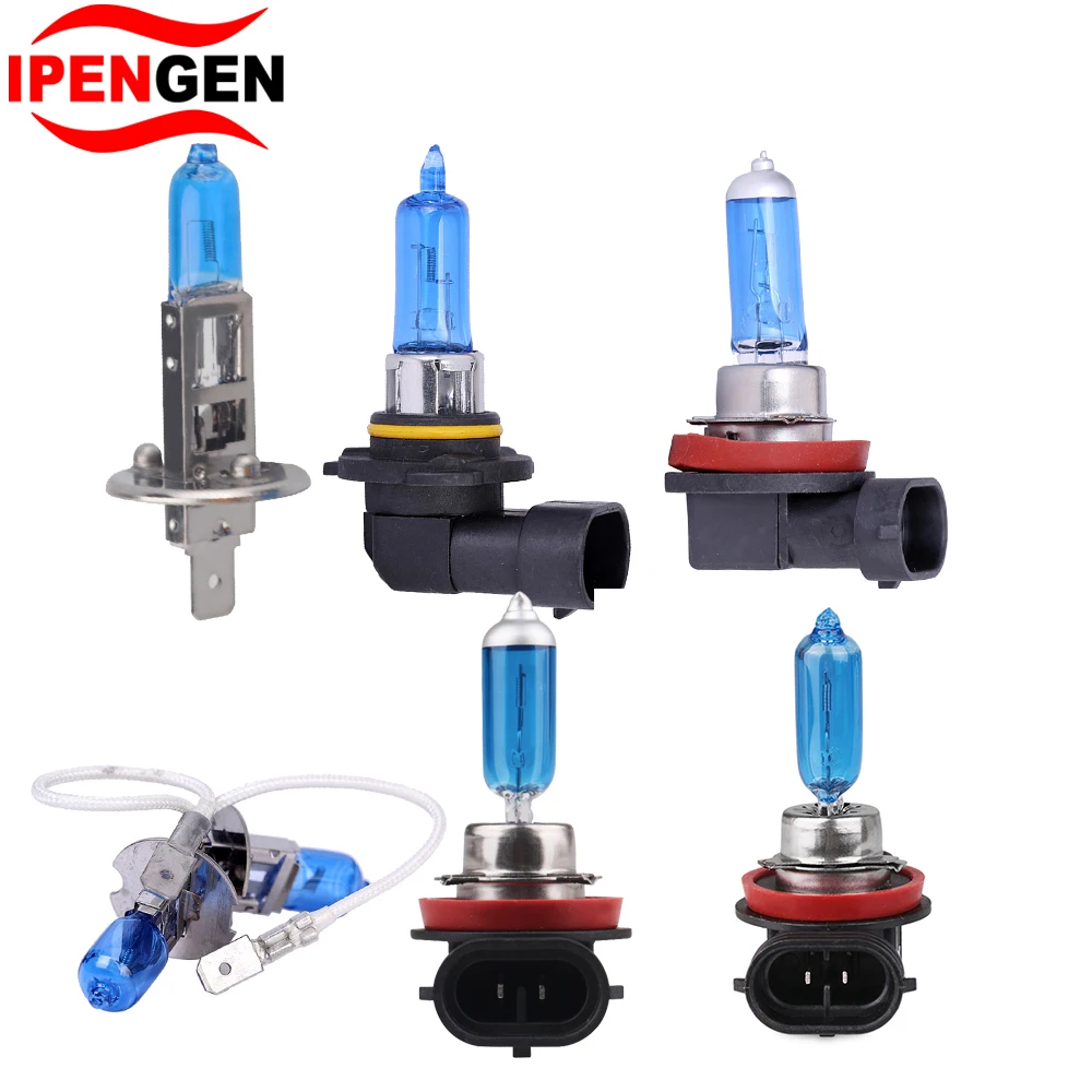 2pcs-Super-Bright-Halogen-Bulbs-H1-H3-H8-H9-H11-9005-9006-55W-100W-12V ...