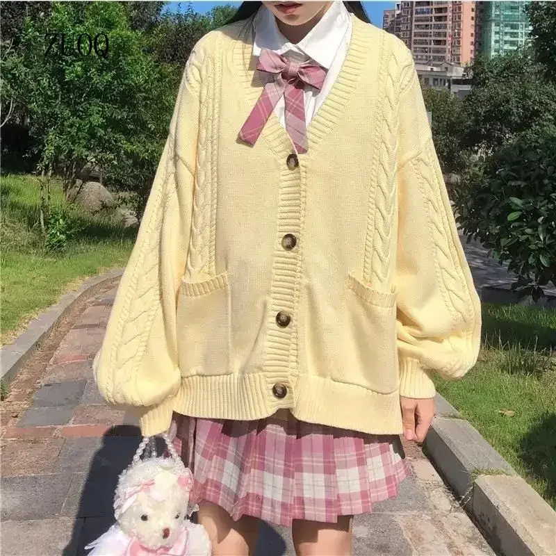 New Autumn and Winter Sweaters Women Loose Japanese Style Sweet Knitted ...