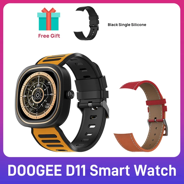 DOOGEE D11 Smartwatch IP68 Waterproof Bluetooth Real-time Heart Rate 70 ...