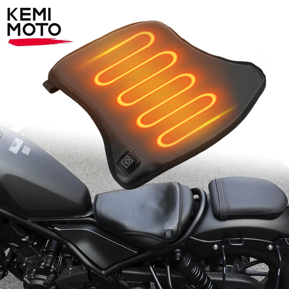 KEMIMOTO-12V-Heated-Motorcycle-Seat-Cushion-Universal-For-ATV-Raptor ...
