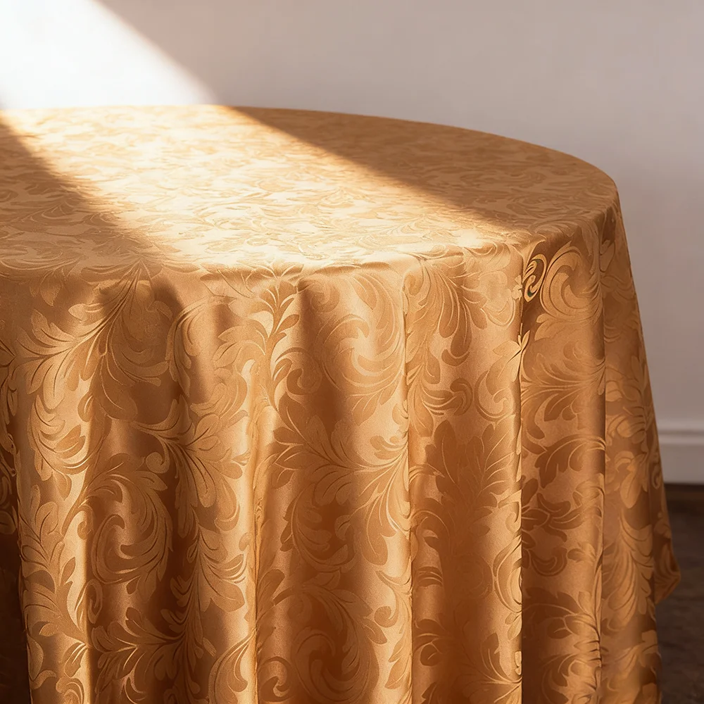 180/200/220CM Thick Luxury Jacquard Table Linen Cloth Round Tablecloth ...