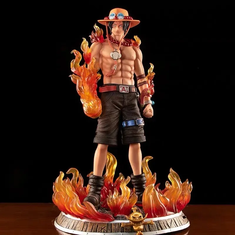Anmine figura de One Piece GK Luminous Portgas D Ace, juguete de Anime ...