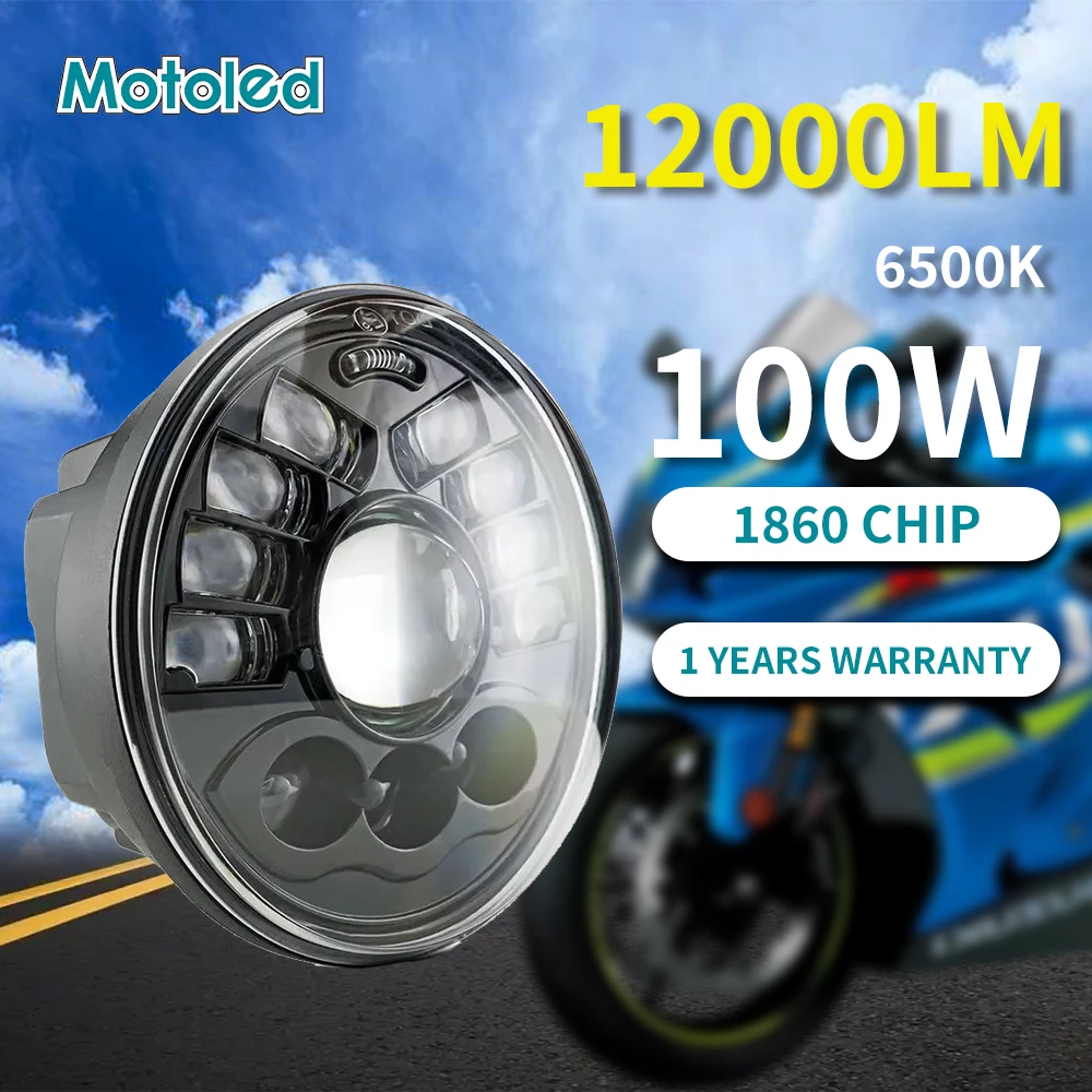 Motoled-5-75-Inch-Led-Headlight-Round-Hi-Lo-Beam-For-Jeep-Wrangler ...